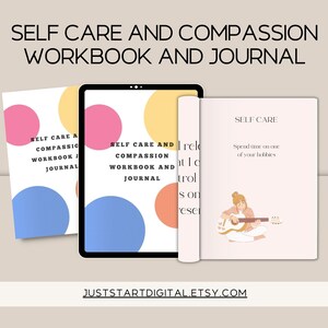 Self Care and Compassion Workbook and Journal Digital Printable Mental ...