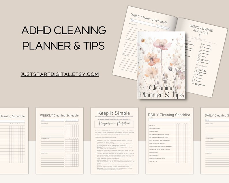 ADHD Cleaning Checklist and Schedule With Top ADHD Cleaning Tips for ...