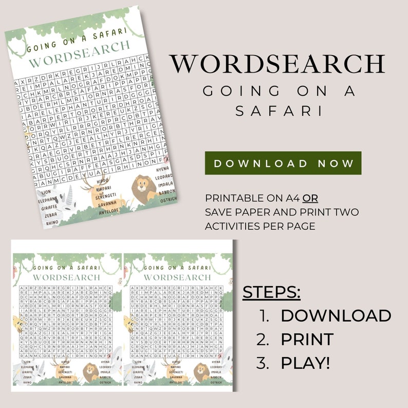 Printable Word Search Game, Party Games, Kids Games, Family Fun ...