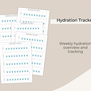 Hydration Tracker Printable and Digital Tracker for Daily and Weekly ...