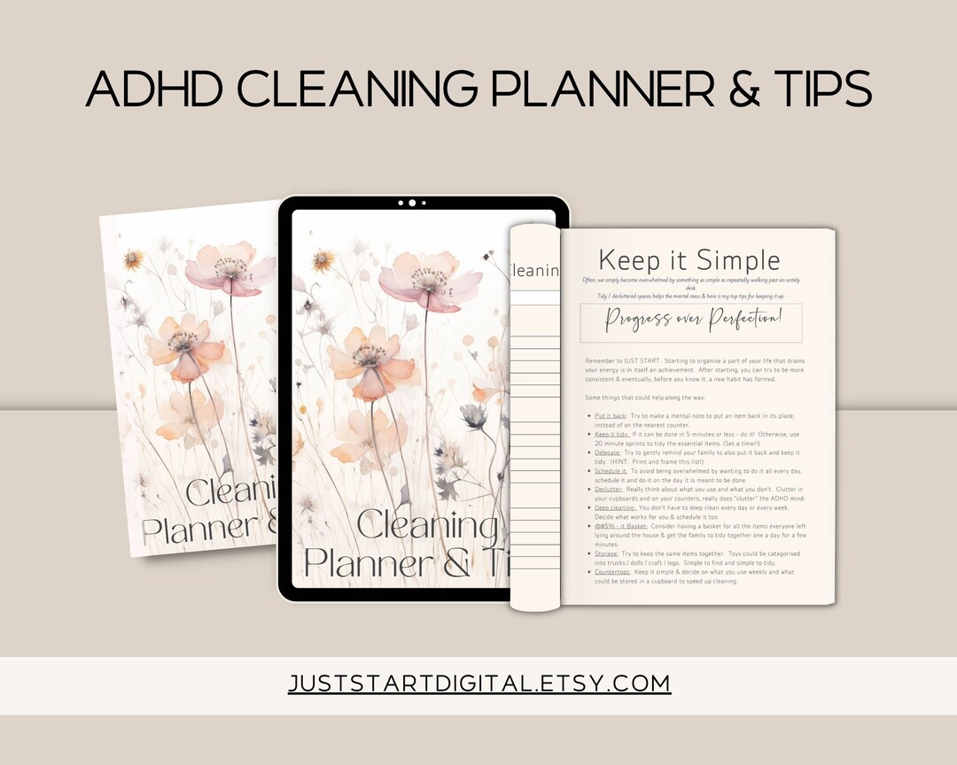 ADHD Cleaning Checklist and Schedule With Top ADHD Cleaning Tips for ...