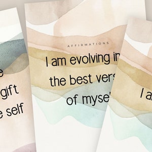 Printable Digital Affirmation Cards in a Soft Textured Design, Mental ...