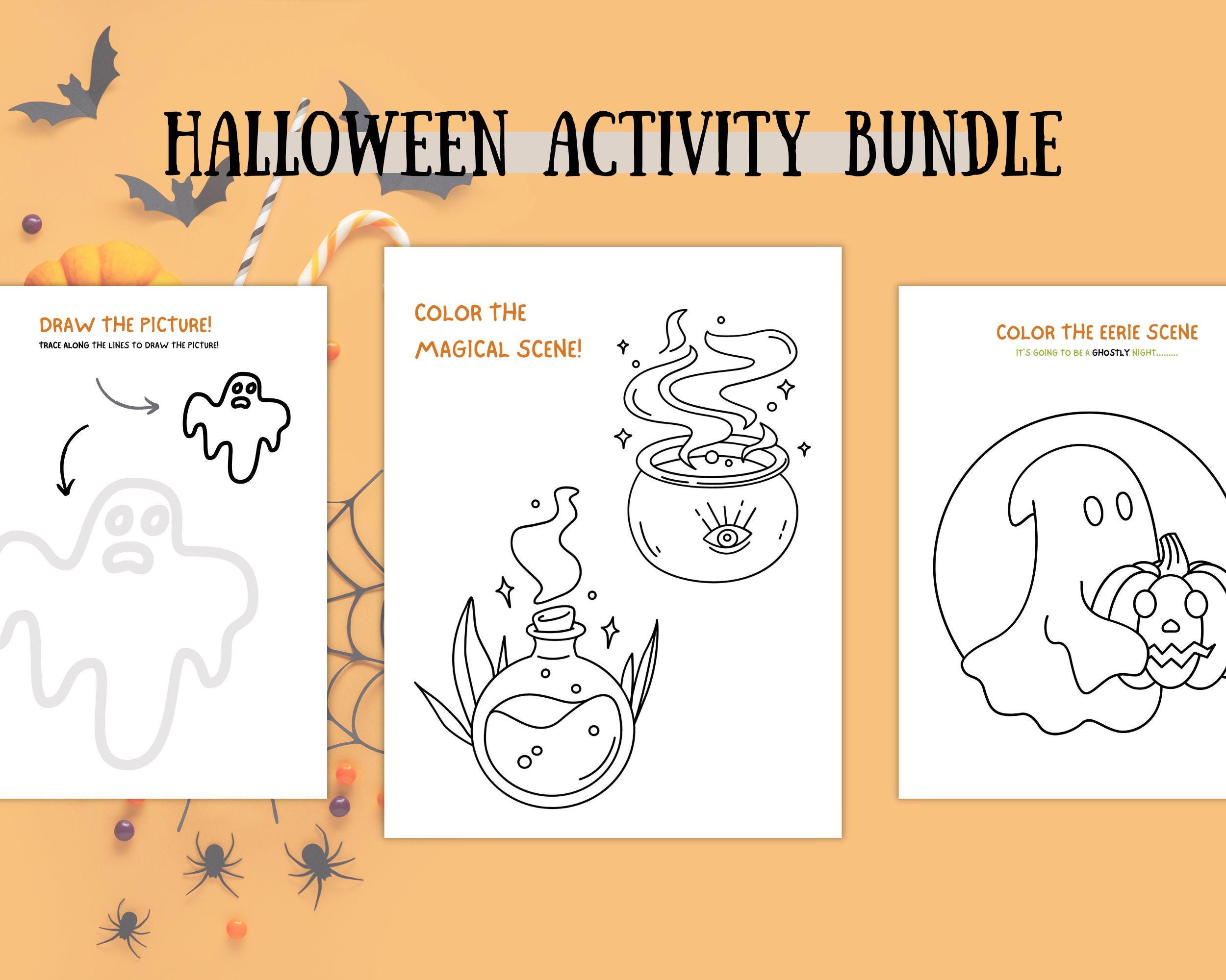 Halloween Activity Bundle: Kids Party Games & Coloring (digital ...