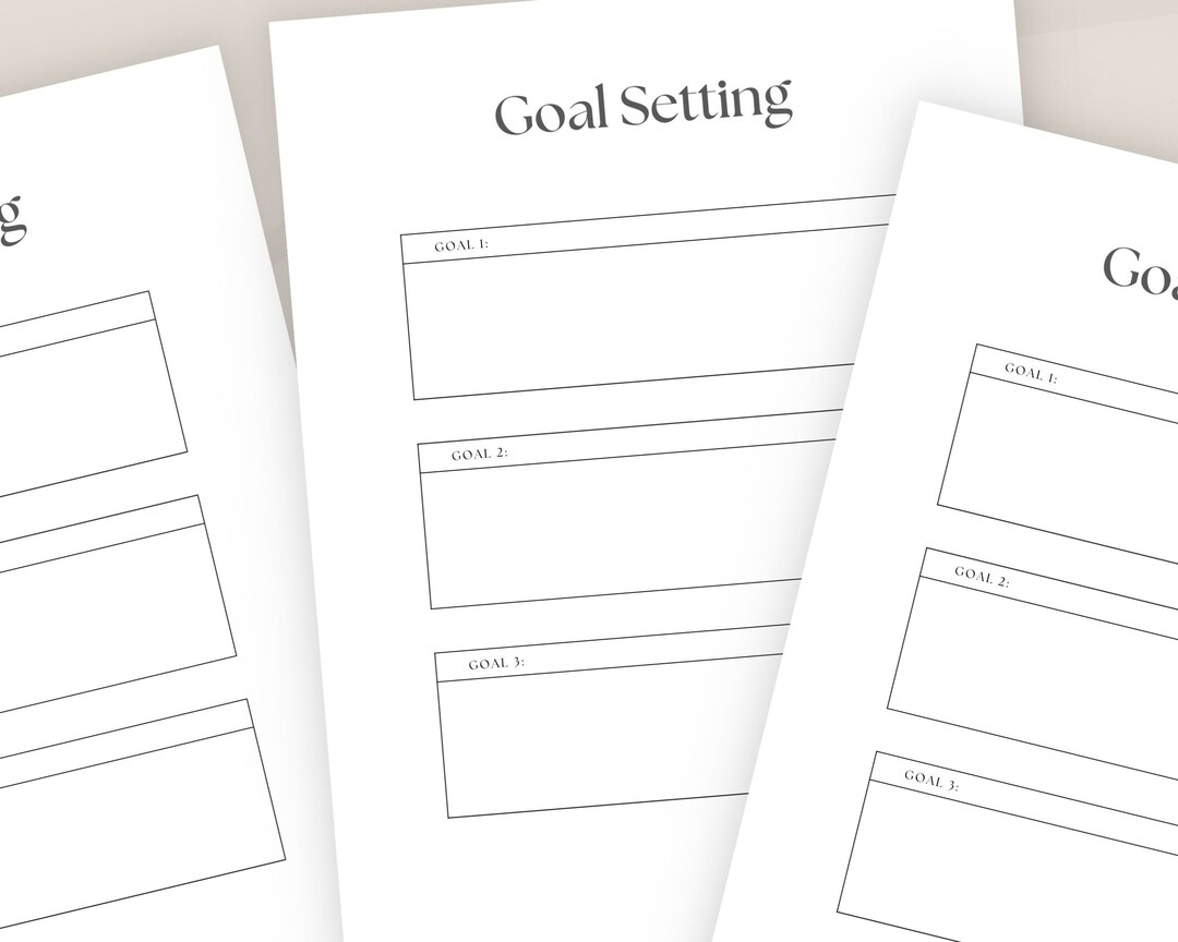 Goal Setting Template to Set Your Top Goals & Focus on Achieving Them ...