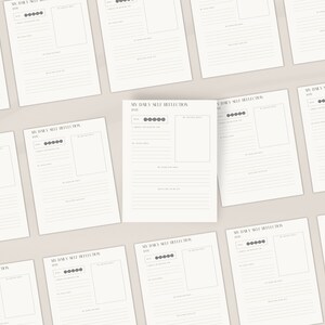 Daily Self Reflection Digital and Printable One Pager for Mindfulness ...