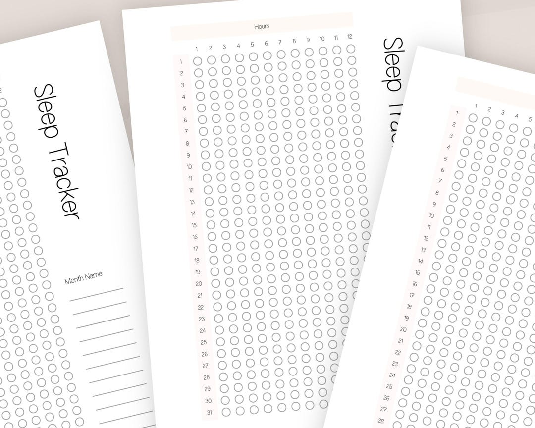 Printable Sleep Tracker Template: A4, A5, US Letter (digital Download ...