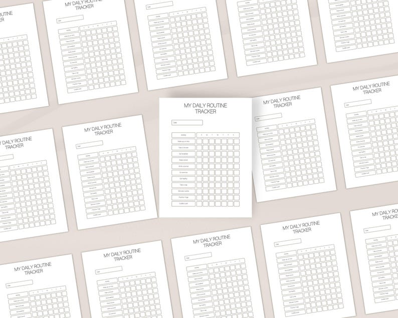 Daily Routine Printable and Digital Template With Daily Activities for ...