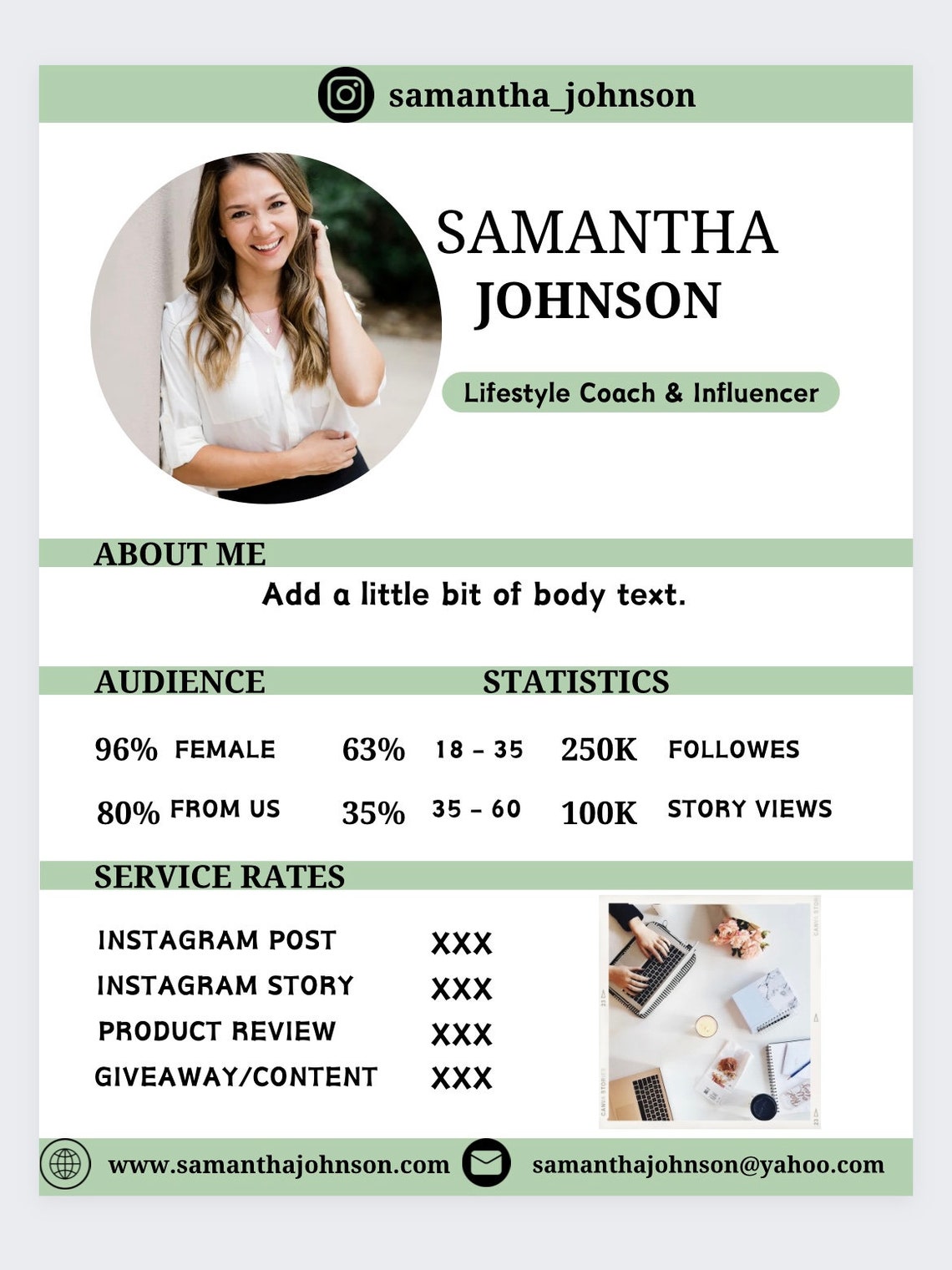 Professional Bio Template - Etsy