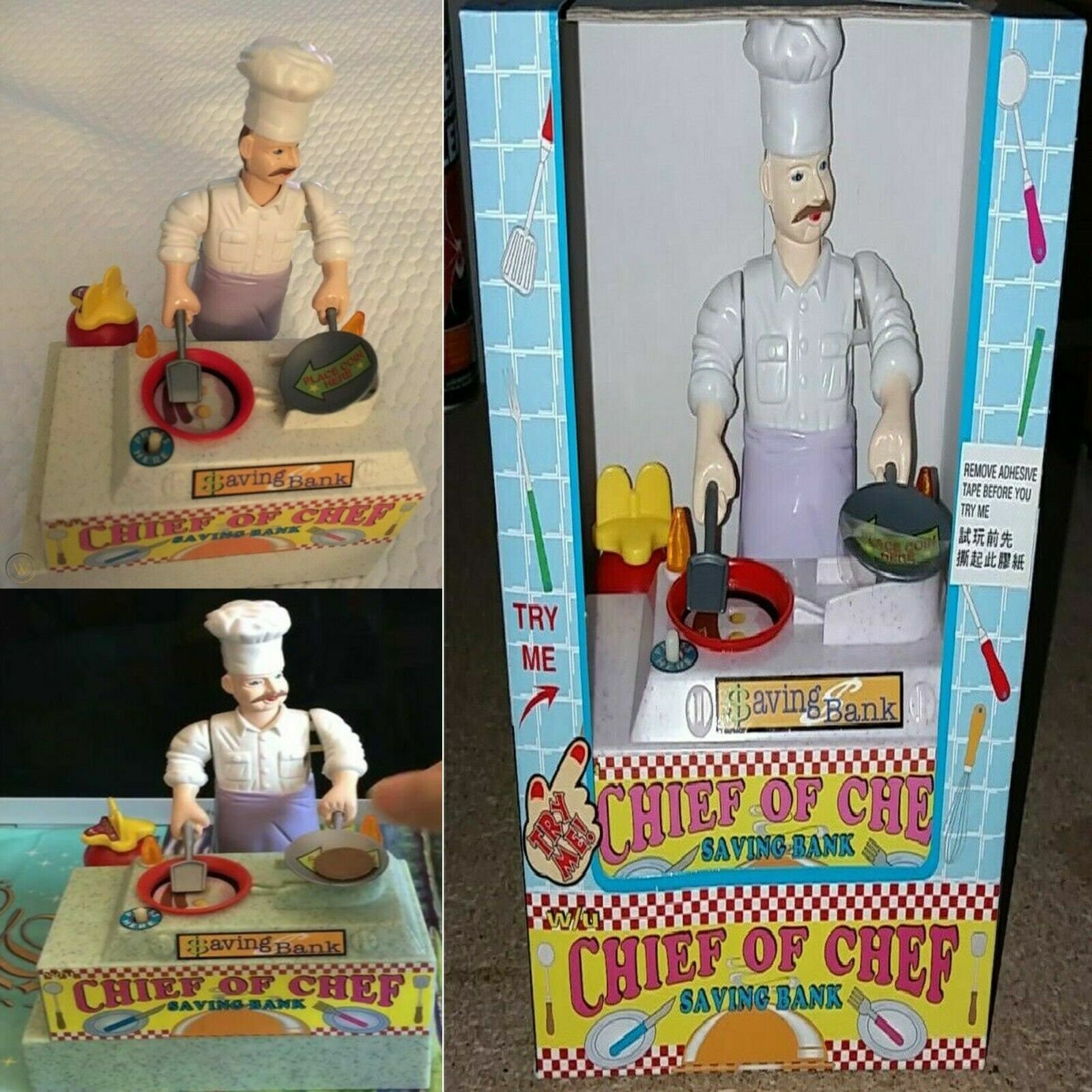 1997 EVERLAST Chief of Chefs Money Box Bank NOS Brand New Collectors ...