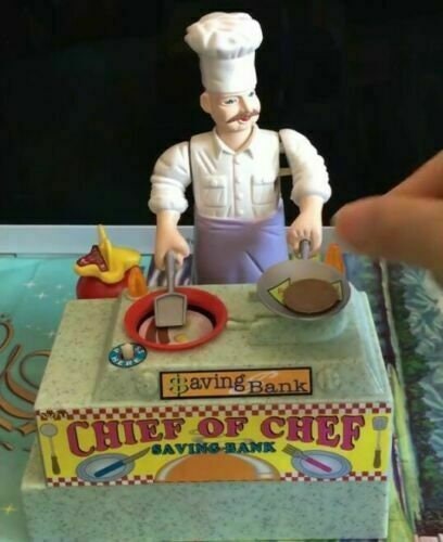 1997 EVERLAST Chief of Chefs Money Box Bank NOS Brand New Collectors ...