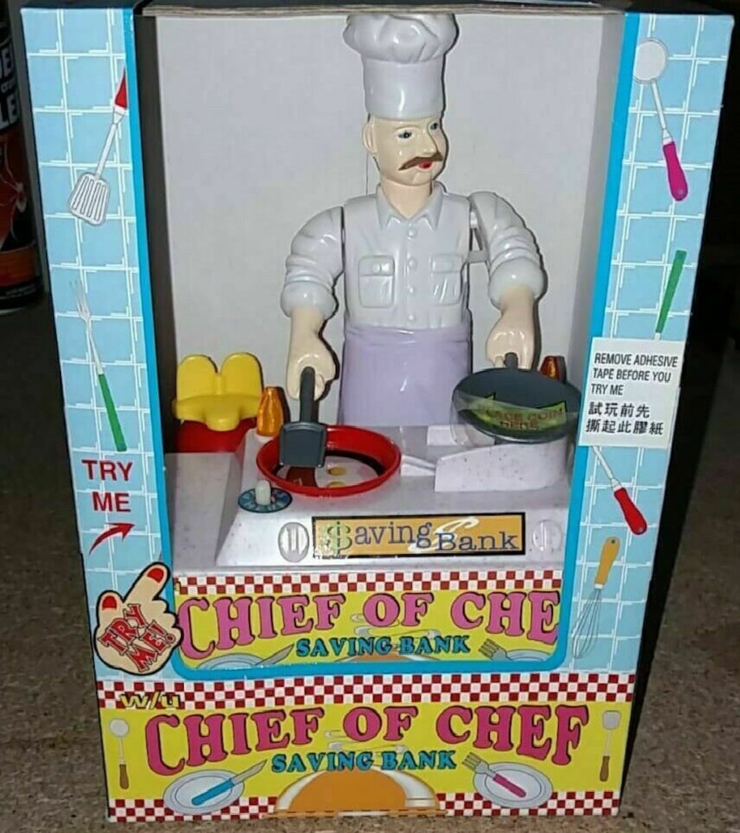 1997 EVERLAST Chief of Chefs Money Box Bank NOS Brand New Collectors ...