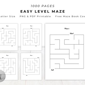 MEGA Maze Puzzle Printable Bundle 5000 Pages With Solution for Kids and ...