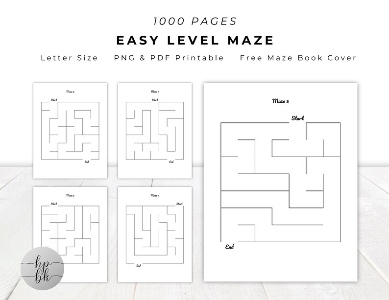 MEGA Maze Puzzle Printable Bundle 5000 Pages With Solution for Kids and ...