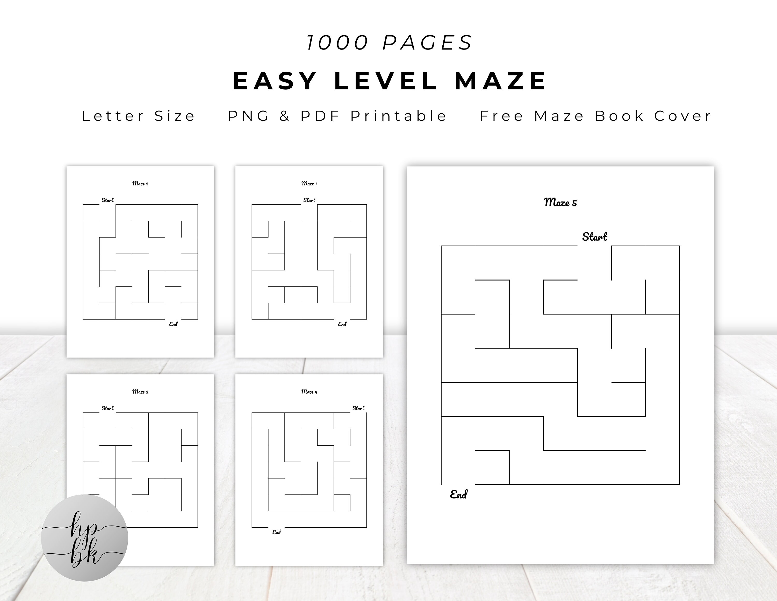 MEGA Maze Puzzle Printable Bundle 5000 Pages With Solution for Kids and ...