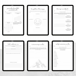 Mental Burnout Workbook Printable Minimalist, Wellness Journal, Coping ...