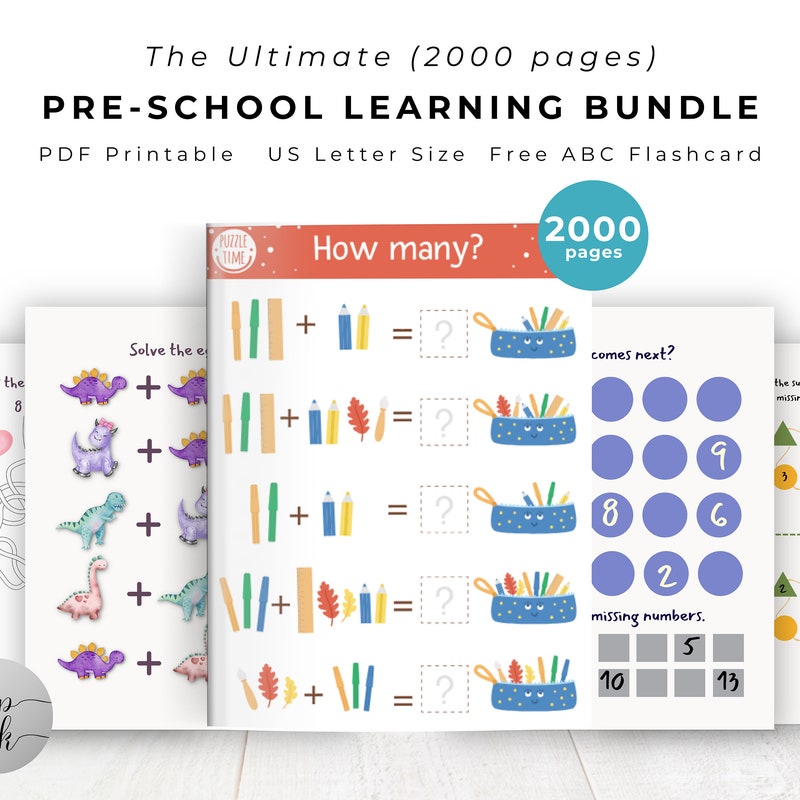Preschool Workbook - Etsy