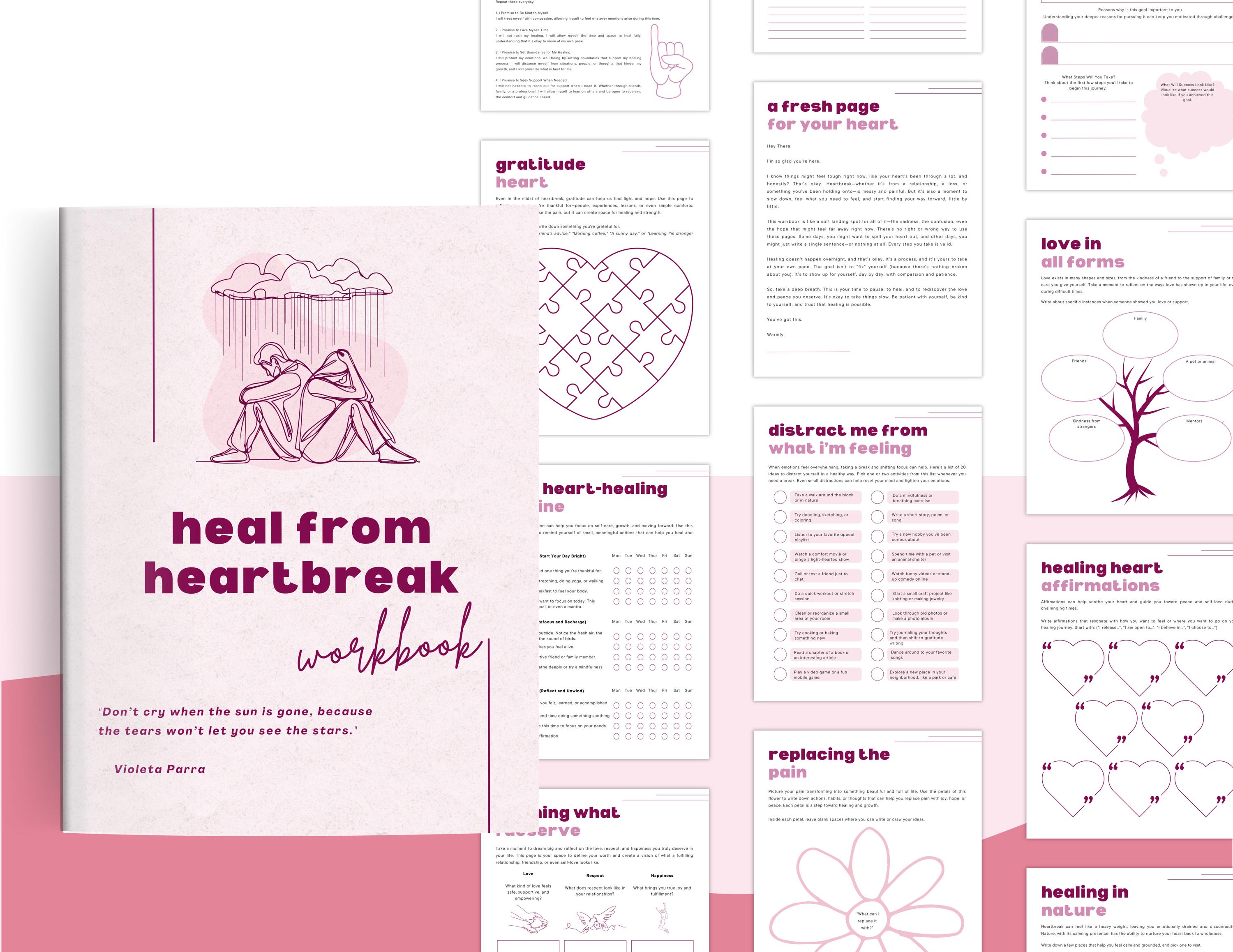 Heal From Heartbreak Workbook for Personal Use | PDF Printable and ...