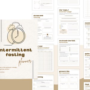 Intermittent Fasting Planner for Personal Use | PDF Printable and ...