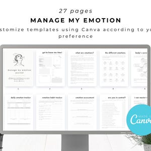 PLR / Resell Manage My Emotion Journal for Commercial Use Printable and ...