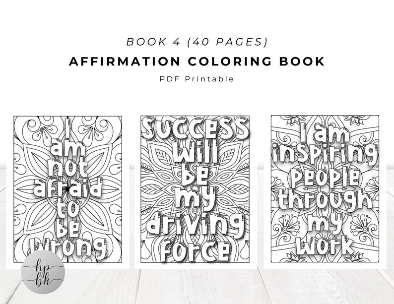 Affirmation Coloring Book for Adult Printable Self-love, I AM ...