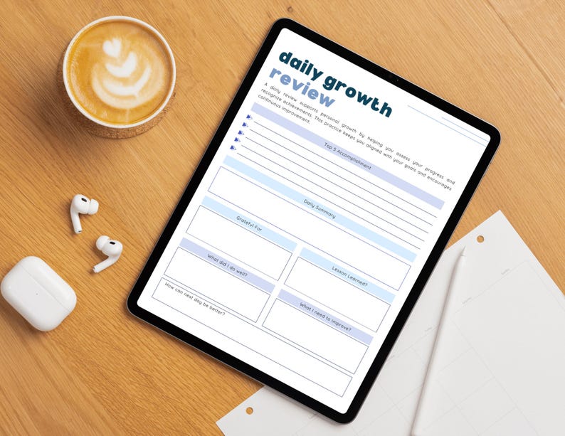 Personal Growth Planner for Personal Use | PDF Printable and Digital ...