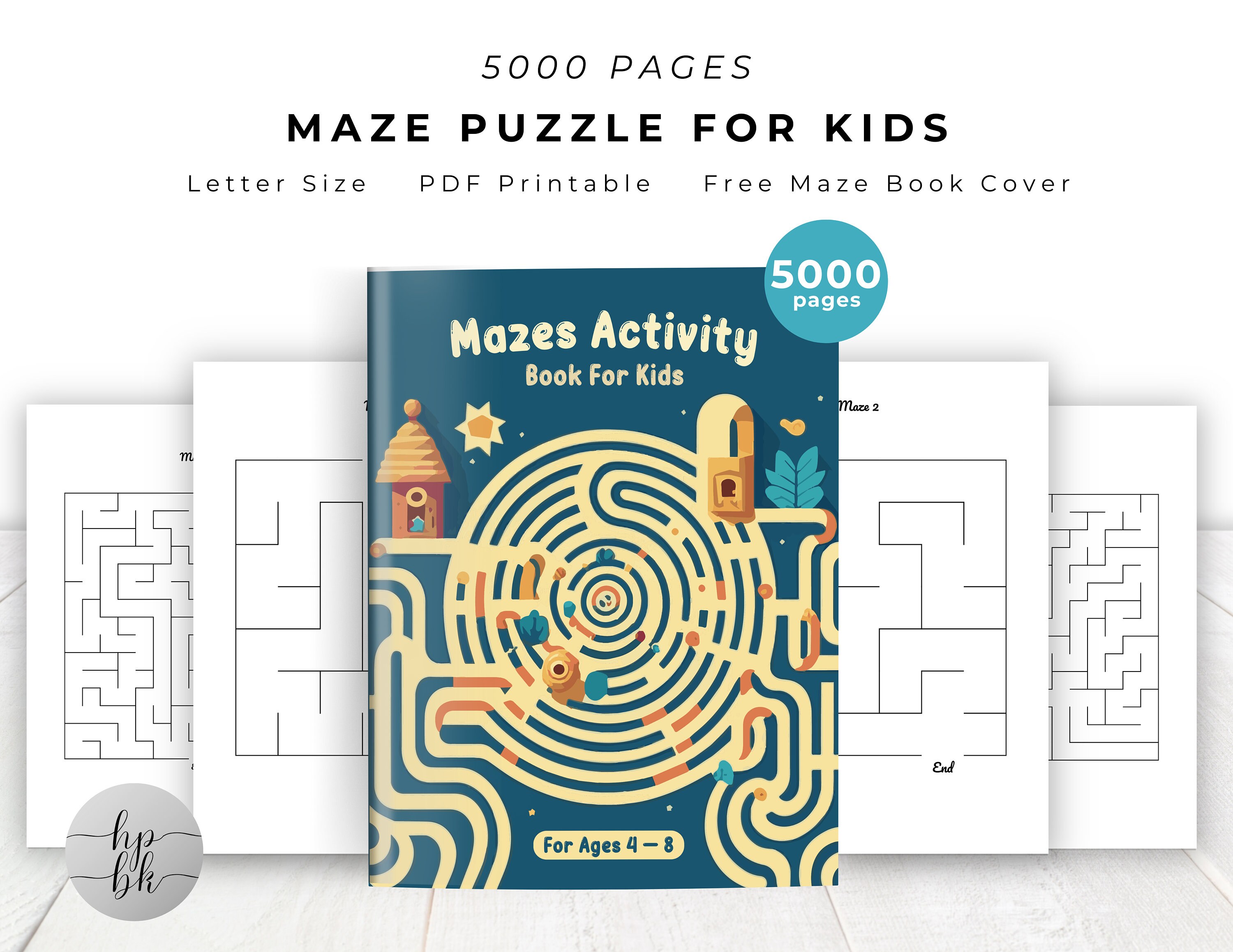 MEGA Maze Puzzle Printable Bundle 5000 Pages With Solution for Kids and ...