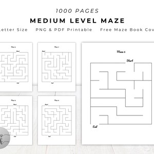 MEGA Maze Puzzle Printable Bundle 5000 Pages With Solution for Kids and ...