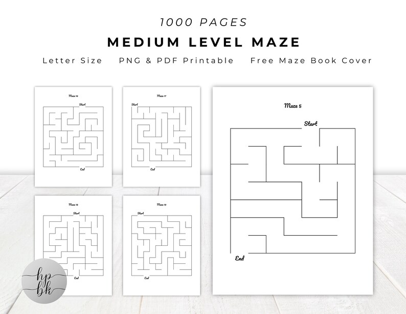 MEGA Maze Puzzle Printable Bundle 5000 Pages With Solution for Kids and ...