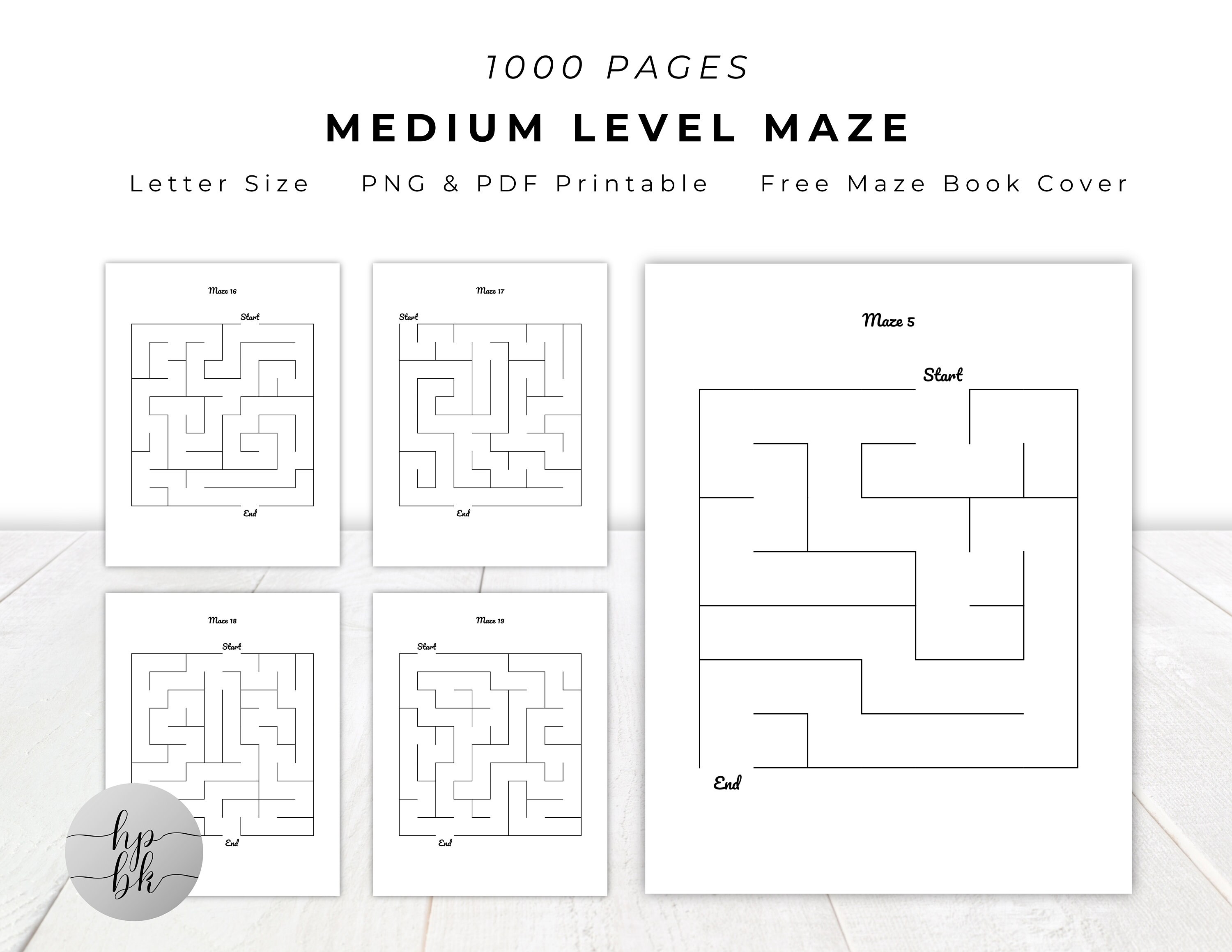 MEGA Maze Puzzle Printable Bundle 5000 Pages With Solution for Kids and ...