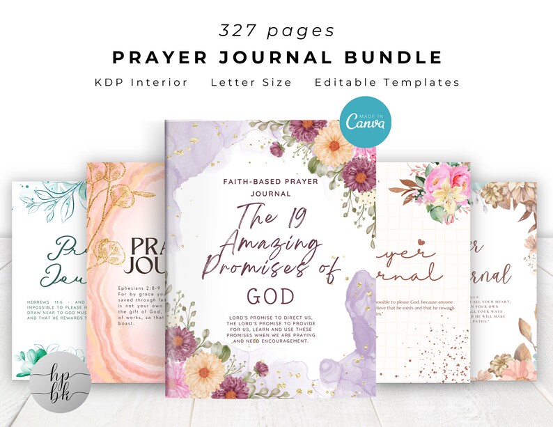 Prayer Journal Bundle for KDP Interior Editable Template and Printable ...