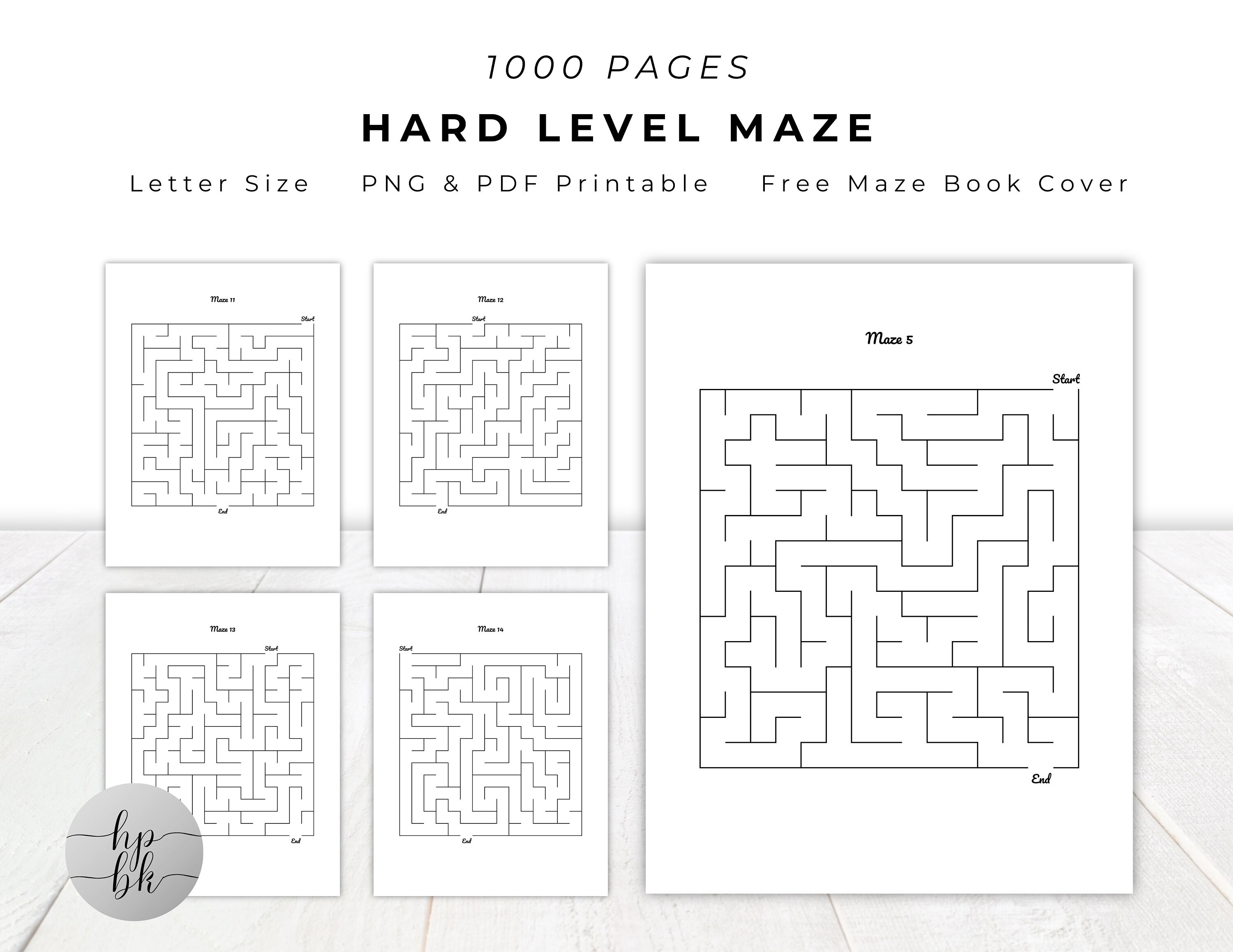MEGA Maze Puzzle Printable Bundle 5000 Pages With Solution for Kids and ...