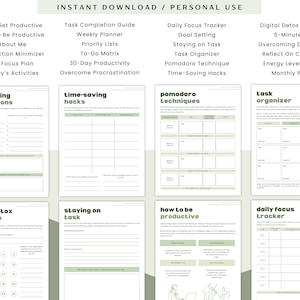 Let's Get Productive Planner for Personal Use | PDF Printable and ...