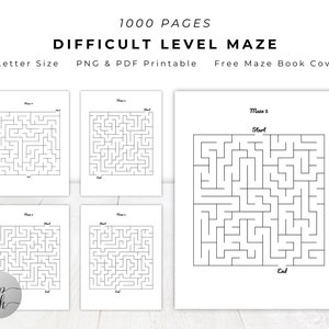 MEGA Maze Puzzle Printable Bundle 5000 Pages With Solution for Kids and ...