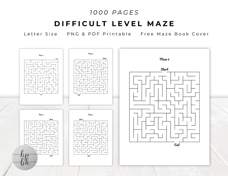 MEGA Maze Puzzle Printable Bundle 5000 Pages With Solution for Kids and ...