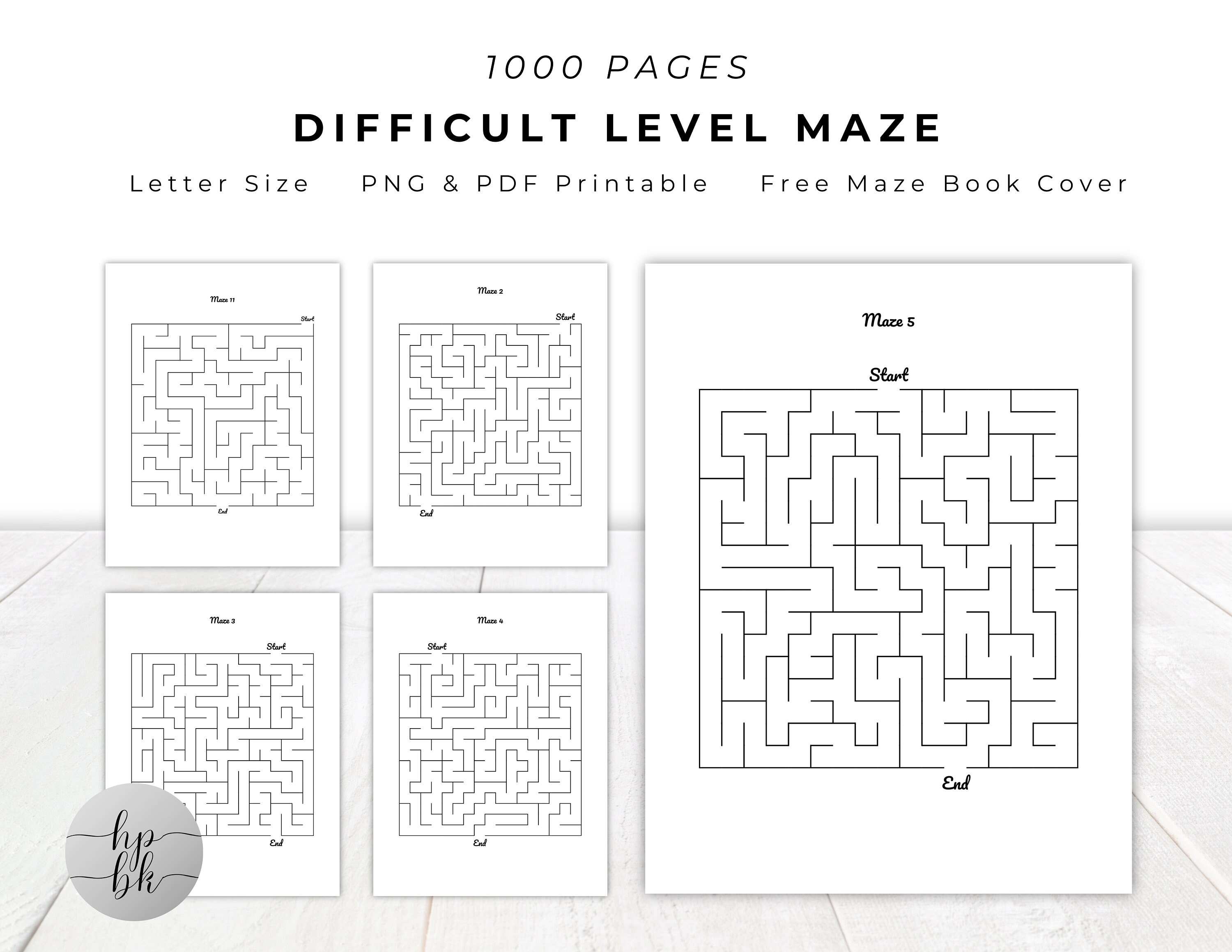 MEGA Maze Puzzle Printable Bundle 5000 Pages With Solution for Kids and ...