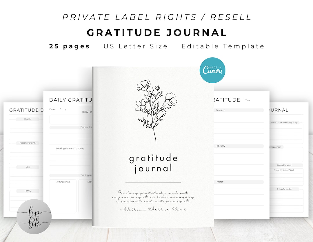 DPP / revendre le journal de gratitude pour un usage commercial, modèle ...