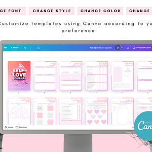 PLR / Resell Self Love Journal, Printable and Editable Template, Self ...