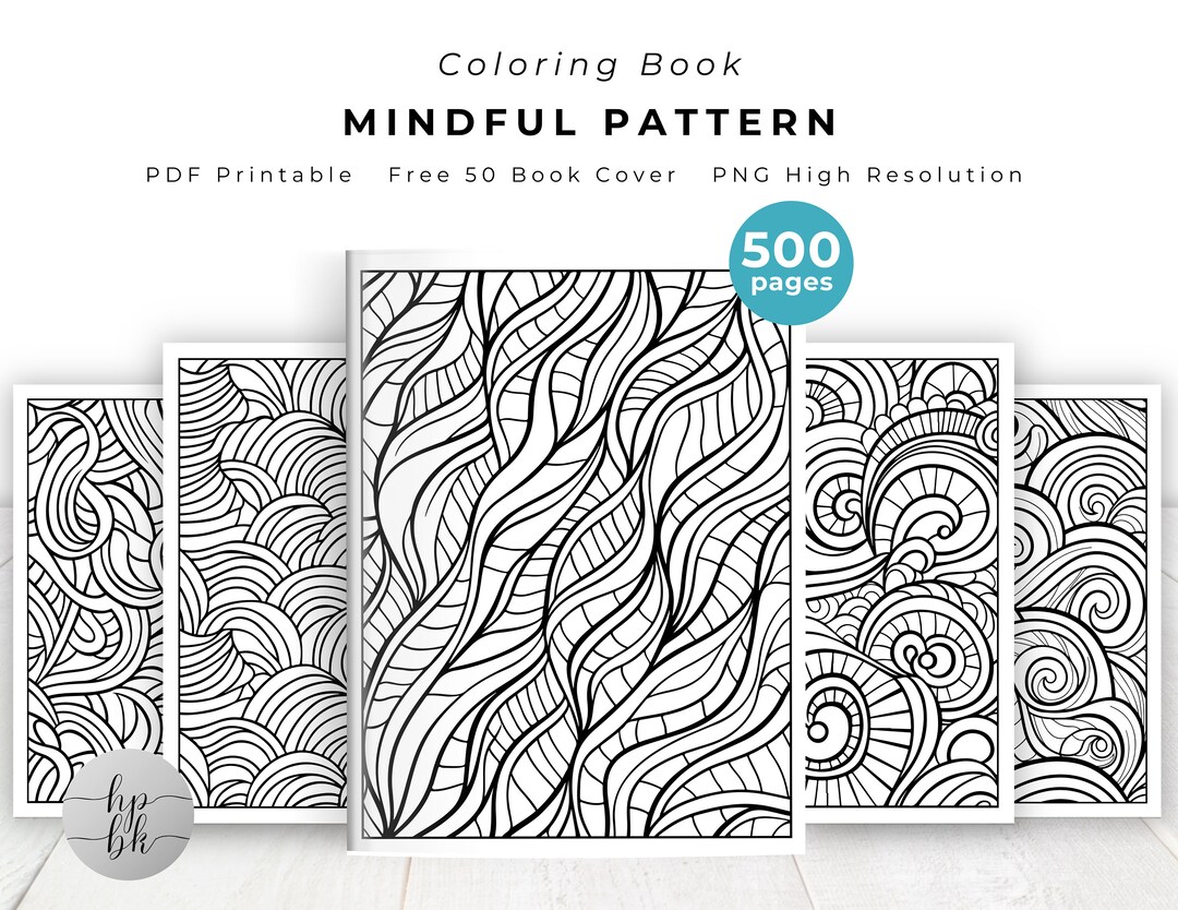 Mindful Pattern Coloring Book Bundle Printable for KDP Interior Stress ...