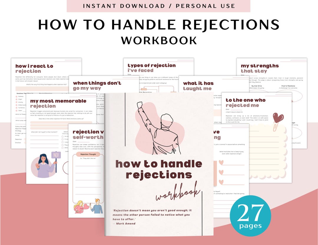 How to Handle Rejections Workbook for Personal Use | PDF Printable and ...