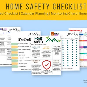 Home Safety Checklist Template Home Safety Planning for Adults Home ...