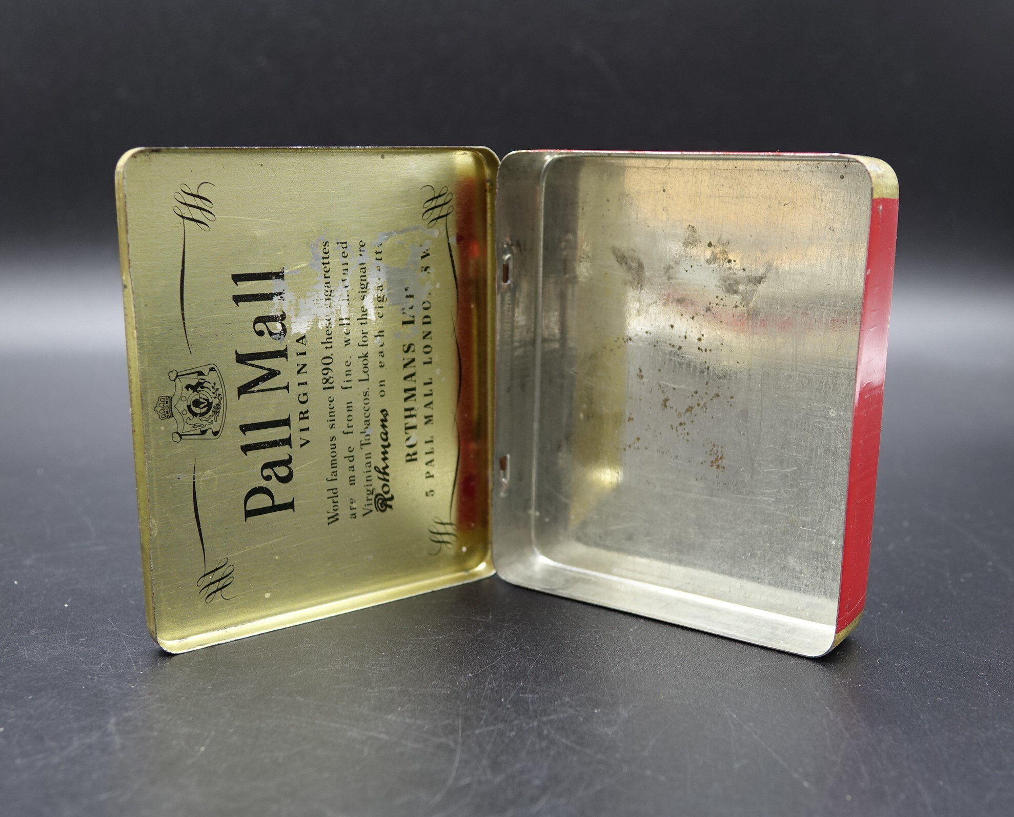 Vintage Small Pall Mall Rothmans Virginia Medium Cigarette Tin Box Made ...