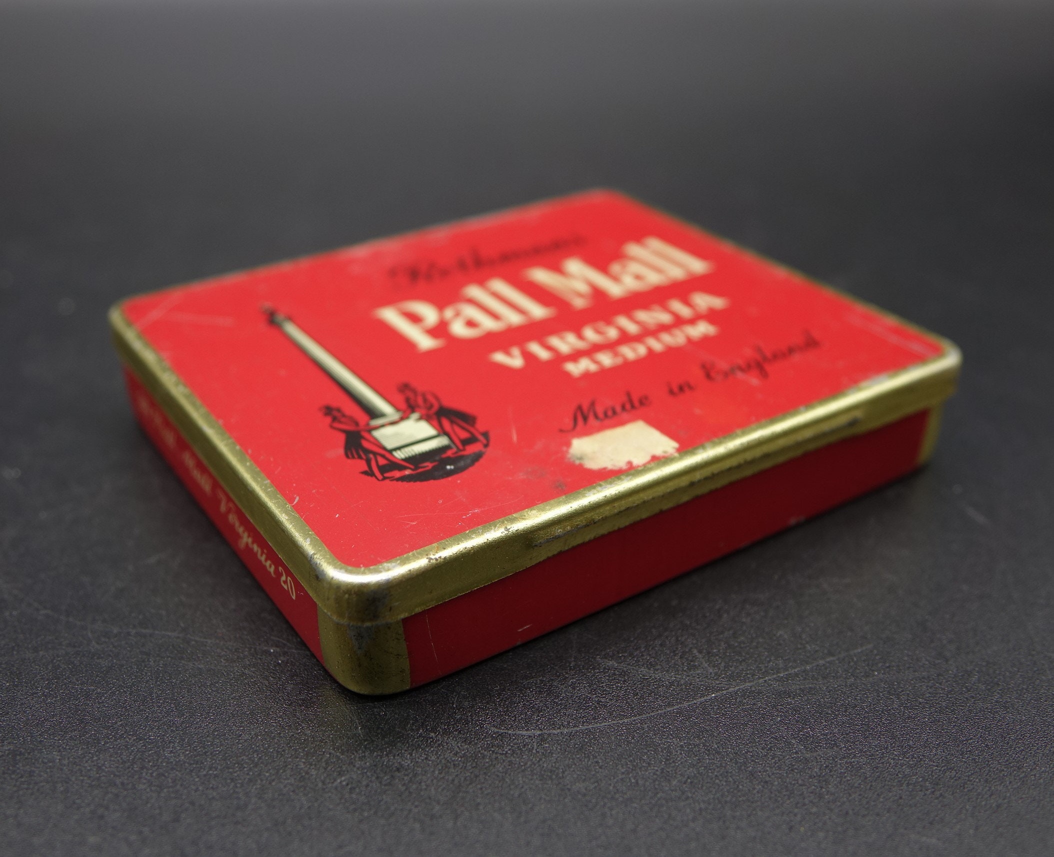 Vintage Small Pall Mall Rothmans Virginia Medium Cigarette Tin Box Made ...