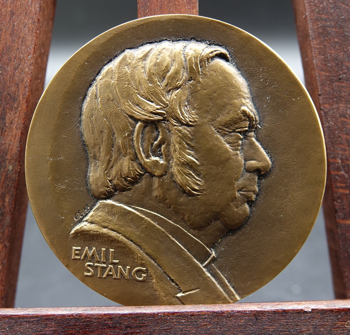 Vintage Norway Bronze Medal, Anniversary Medal Emil Stang, Høyre 100 år ...