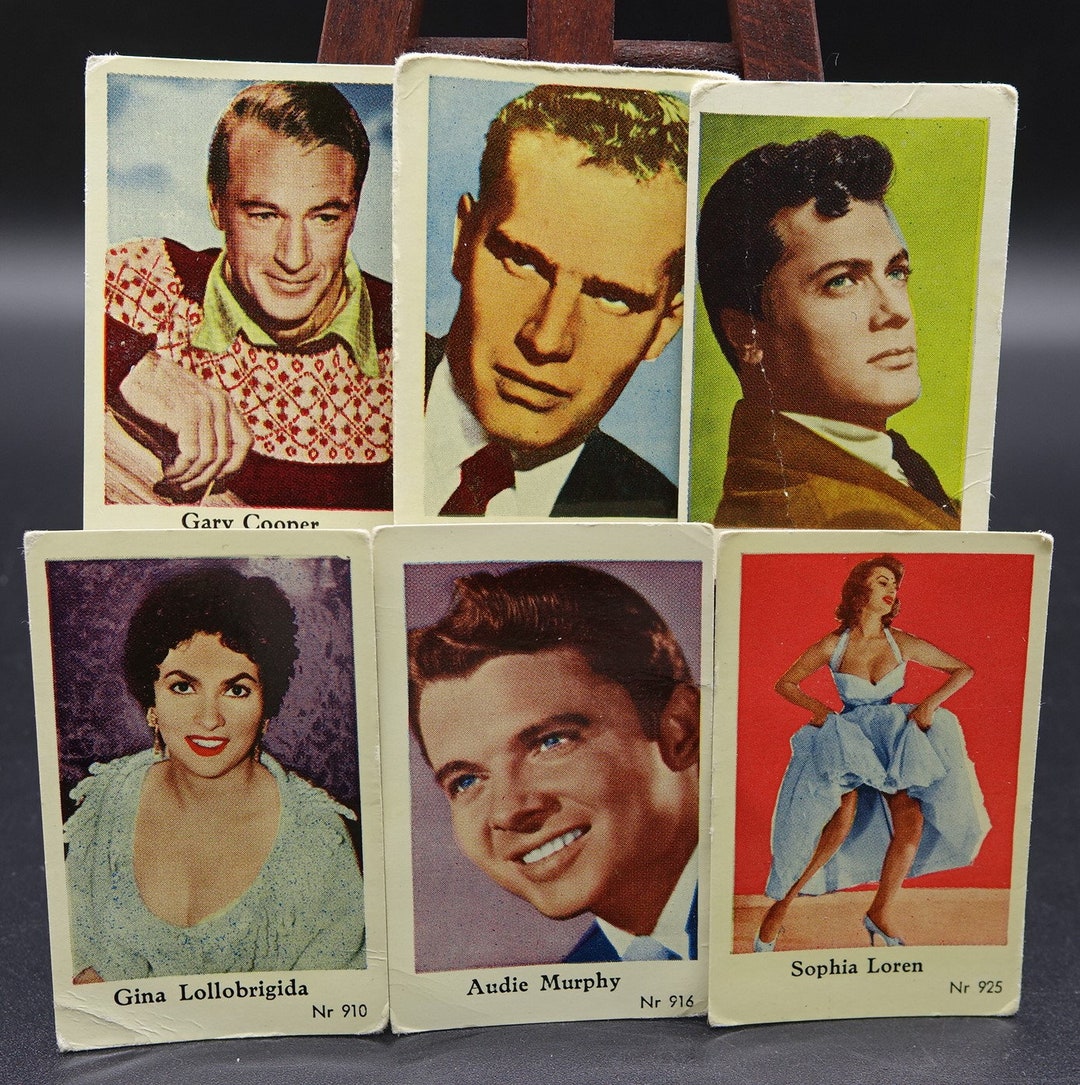 Set of 6 Vintage Trading Cards Dutch Gum Cards 1950s With Gary Cooper ...
