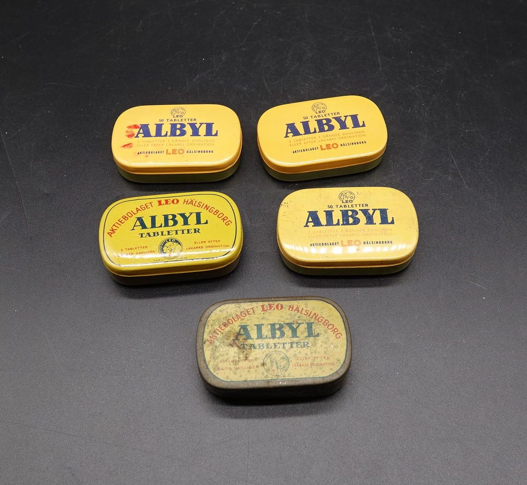 Vintage Swedish Tin Box the ALBYL by Aktiebolaget LEO Hälsingborg From ...