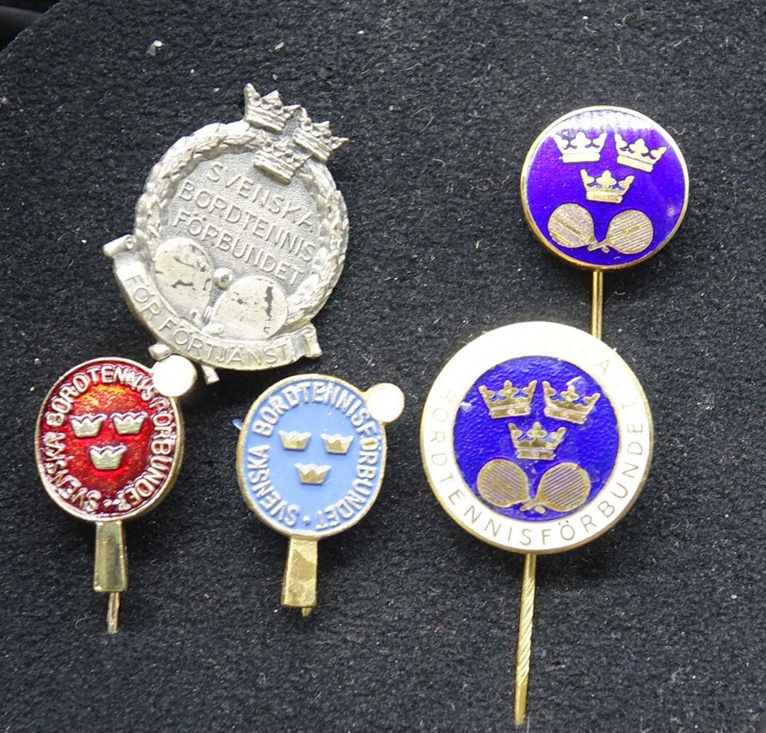 Vintage Table Tennis / Ping Pong / Tennis De Table / Tischtennis Pins ...
