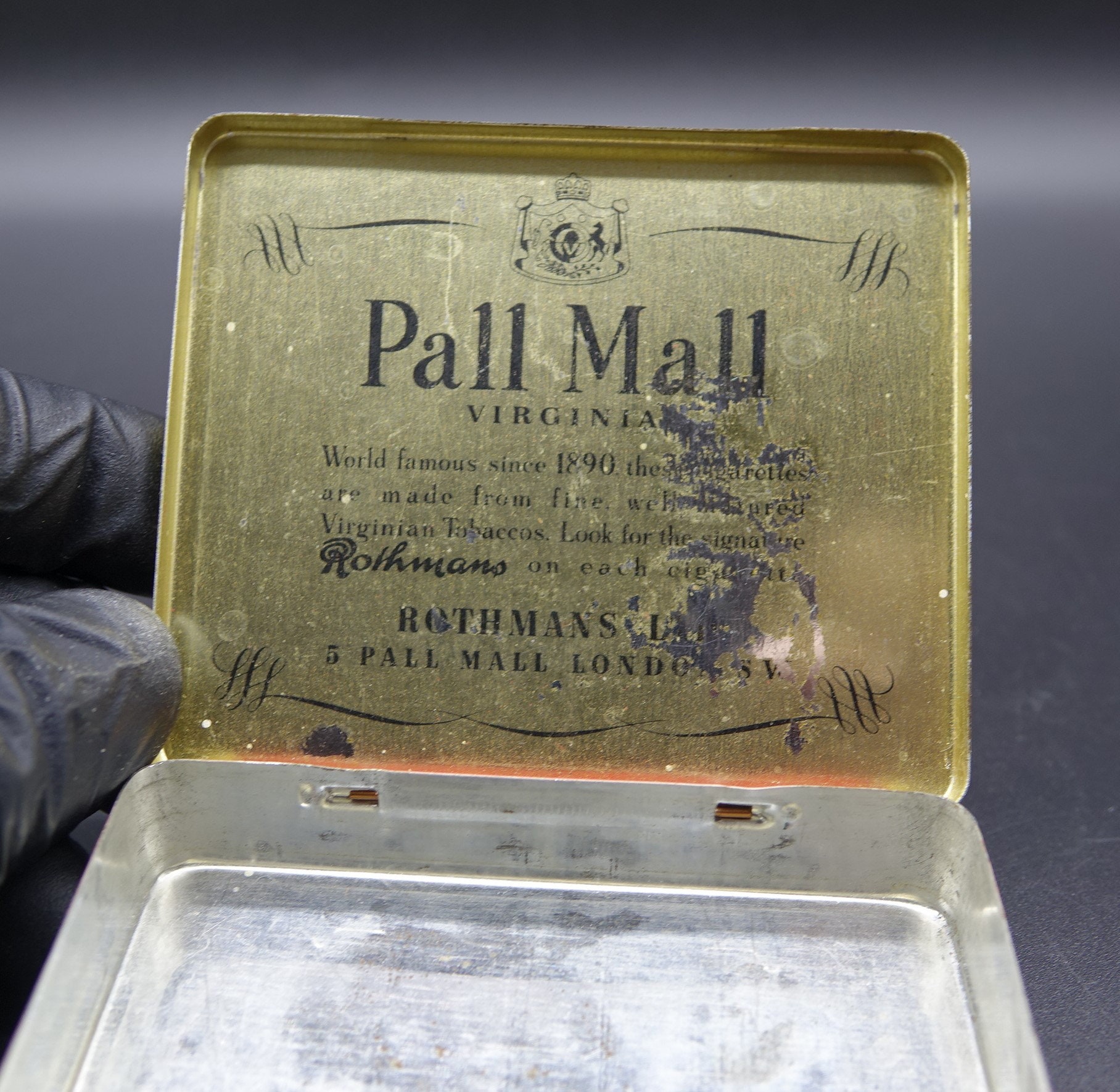 Vintage Small Pall Mall Rothmans Virginia Medium Cigarette Tin Box Made ...