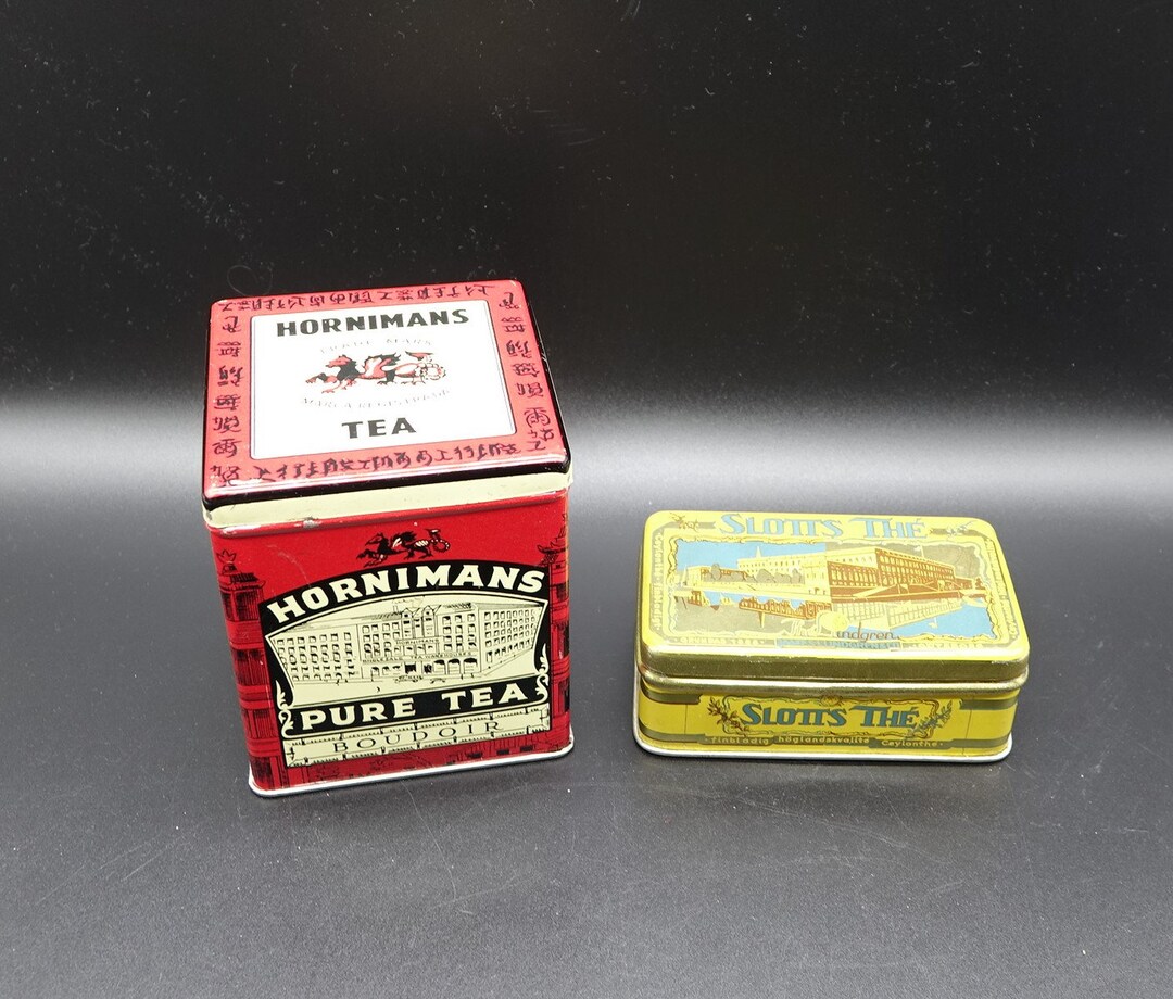 Vintage English and Swedish Thea Tin Box the Hornimans Pure Tea and ...