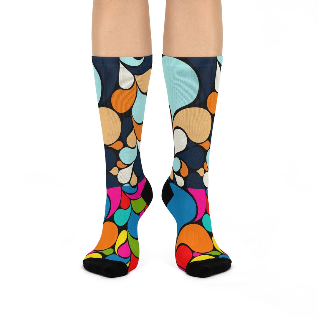 Multicolored Psychedelic Tie Dye Collection Novelty Crazy Fun Socks - Etsy
