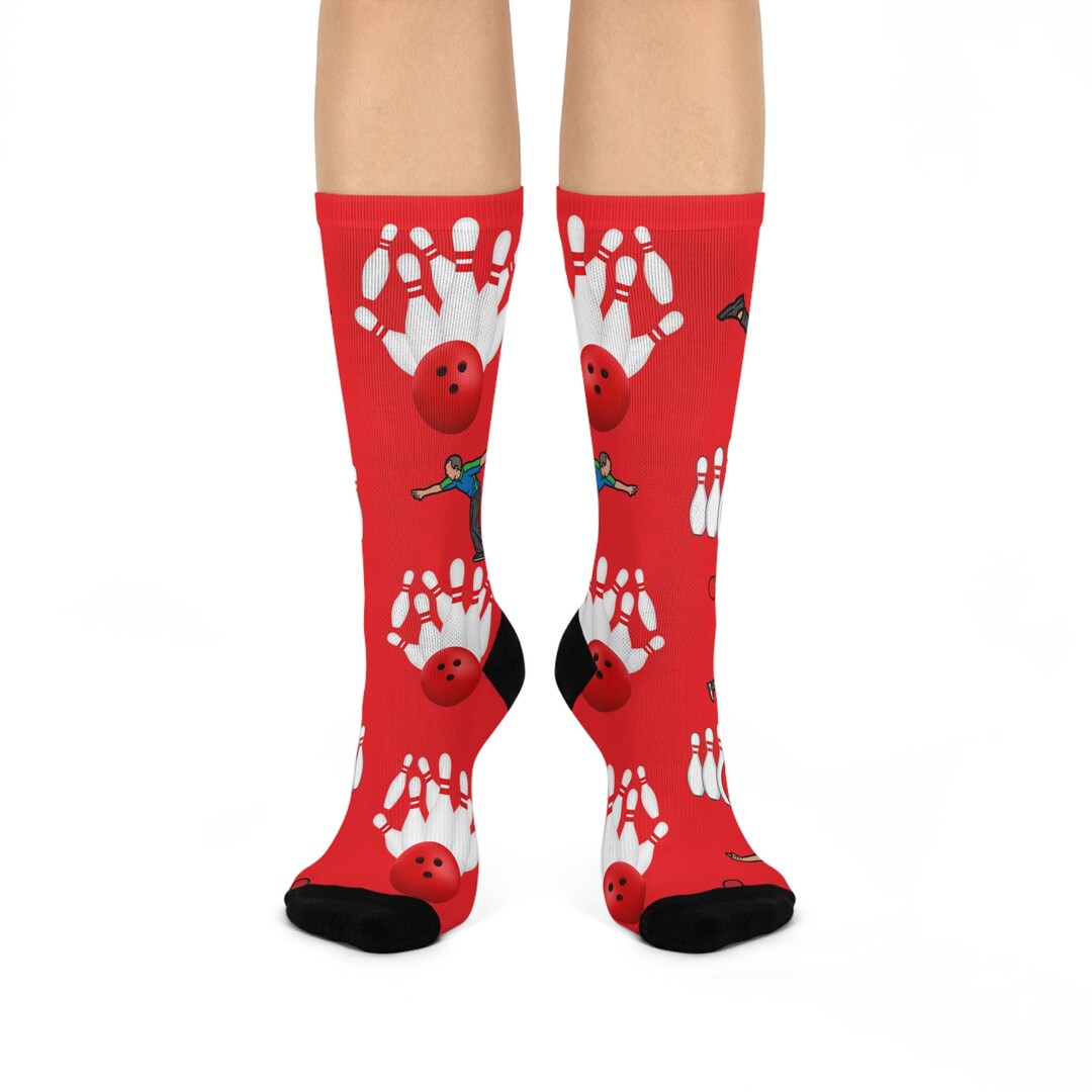 Bowling Socks Funny Socks, Sport Socks, Athletic Socks Novelty Bowling ...